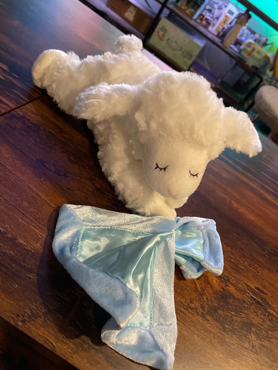 Baby Gund Winky Lamb Plush With Blue Blanket - Etsy