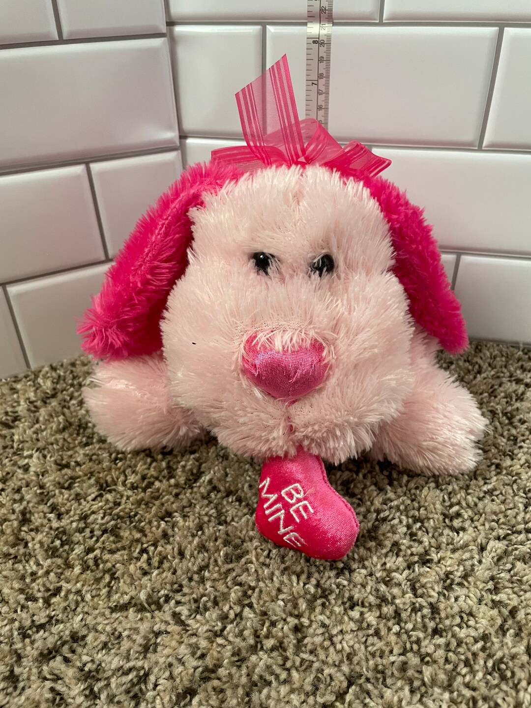 Be Mine Pink Floppy/shaggy Dog Plush - Etsy