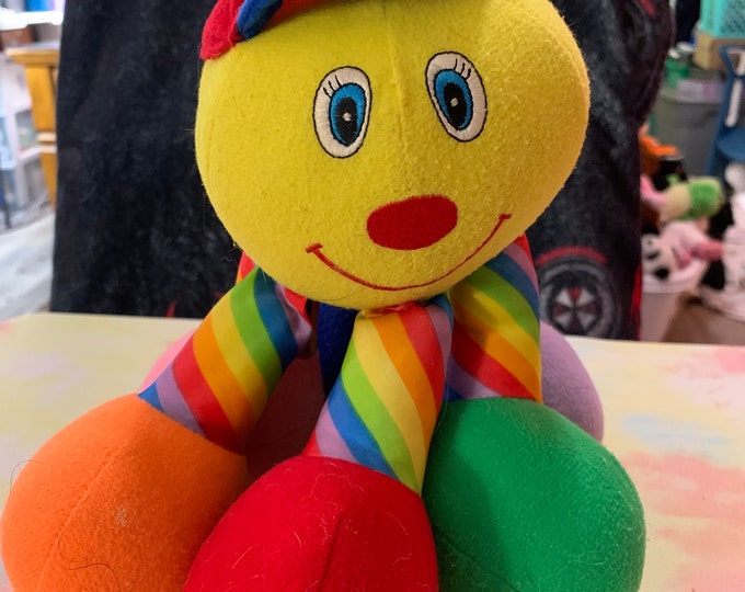 Vintage 1995 Jolly Toys Leggy Larry the Octopus Rainbow Colored. Baby ...