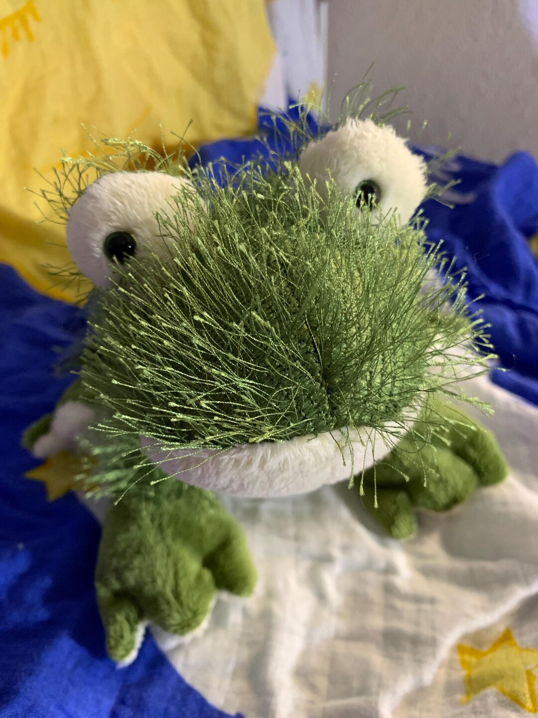 Webkinz Green and White Shaggy Frog Plush. No Code. Excellent Condition ...