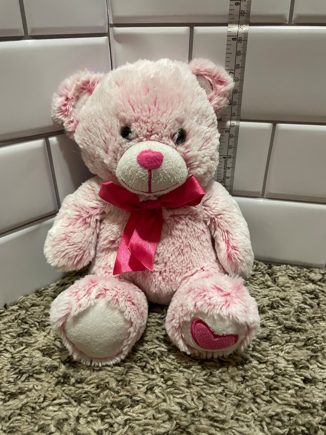 Inter-american Pink Heart Teddy Bear Plush - Etsy