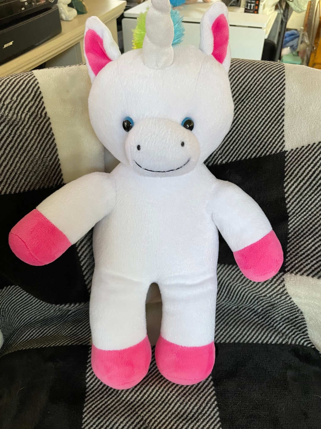 Build a Bear Condo Cubs Unicorn Plush. Pink Hoofs Pastel Rainbow Mane ...