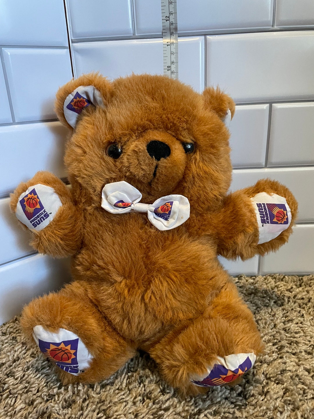 Vintage Brown Teddy Bear Reversible Basketball Plush NBA Phoenix Suns ...