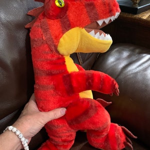 Build A Bear Red Raptor Dinosaur Plush. EUC - Etsy