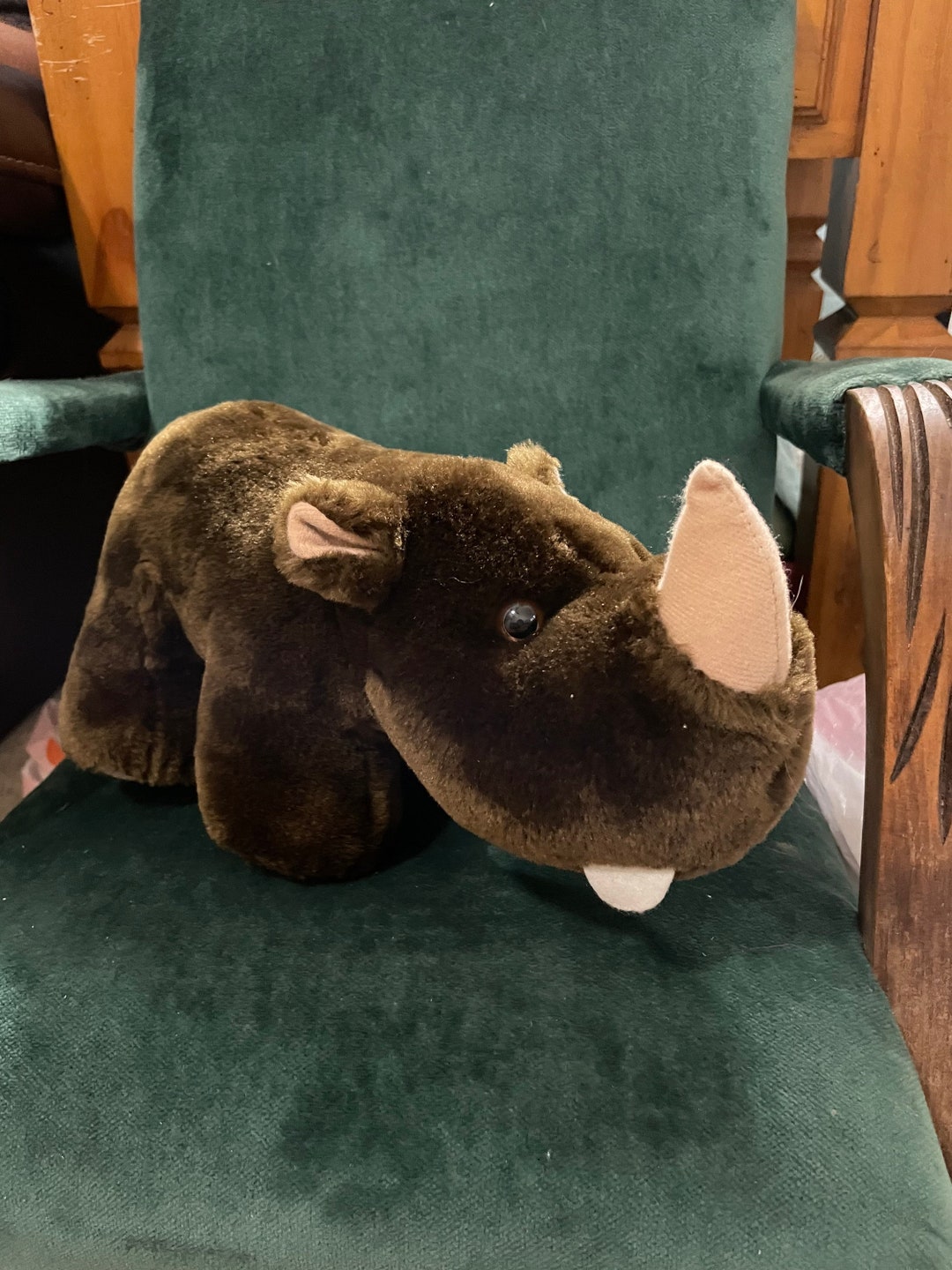 Rhino Stuffed Animal With Buck Teeth. Circus Circus - Etsy