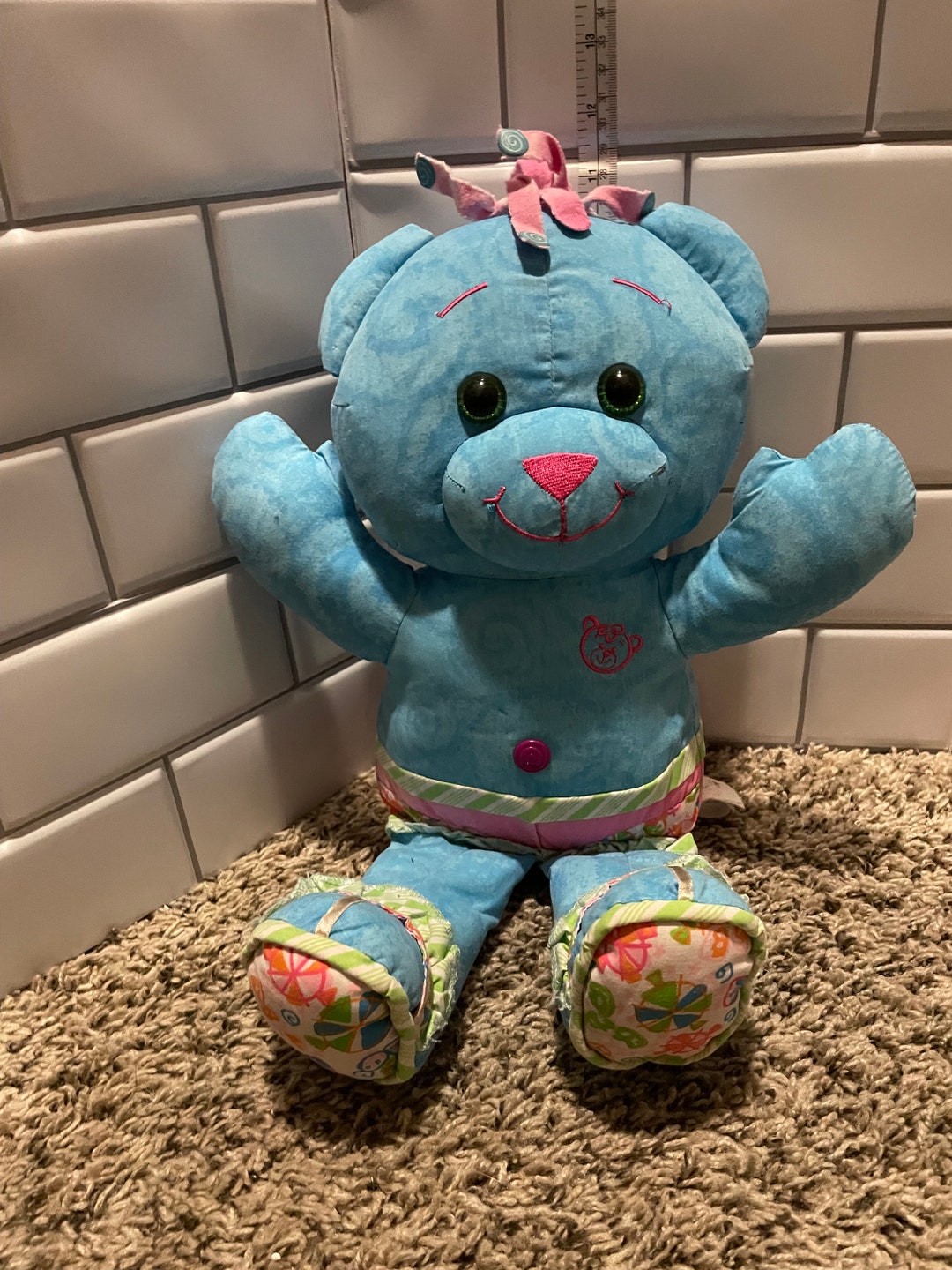Doodle Bear Blue Bear Plush - Etsy