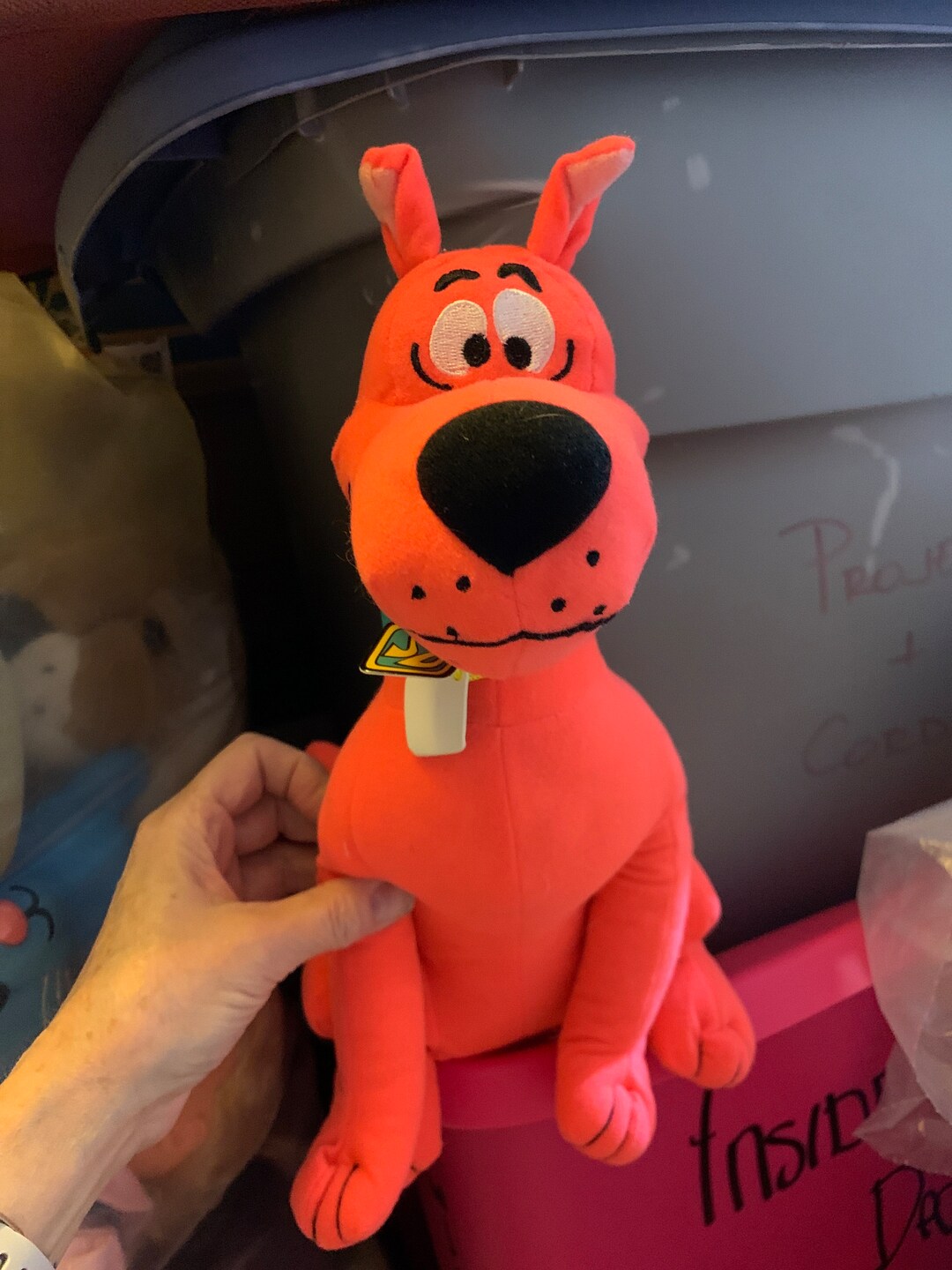 Scooby Doo Neon Pink/orange Stuffed Animal Roughly 12 - Etsy