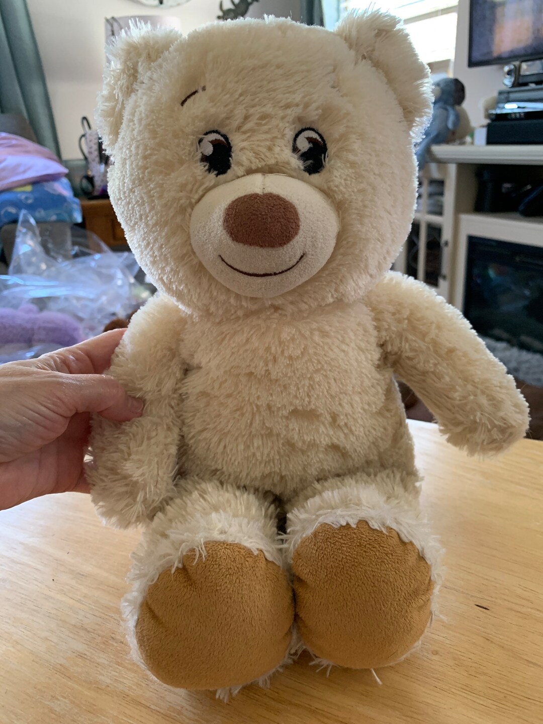 Build-a-bear Workshop Lid Pudding Cub 15" Cream Colored Teddy - Etsy