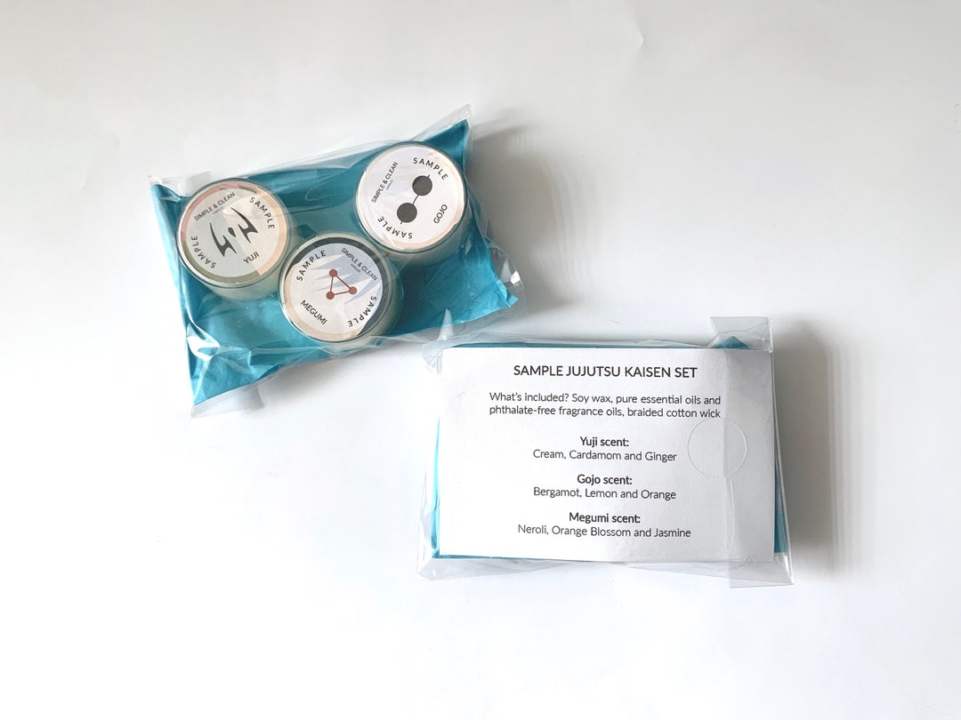 Jujutsu Kaisen Set - Sample Size, Three 0.5oz Tealight Candles ...