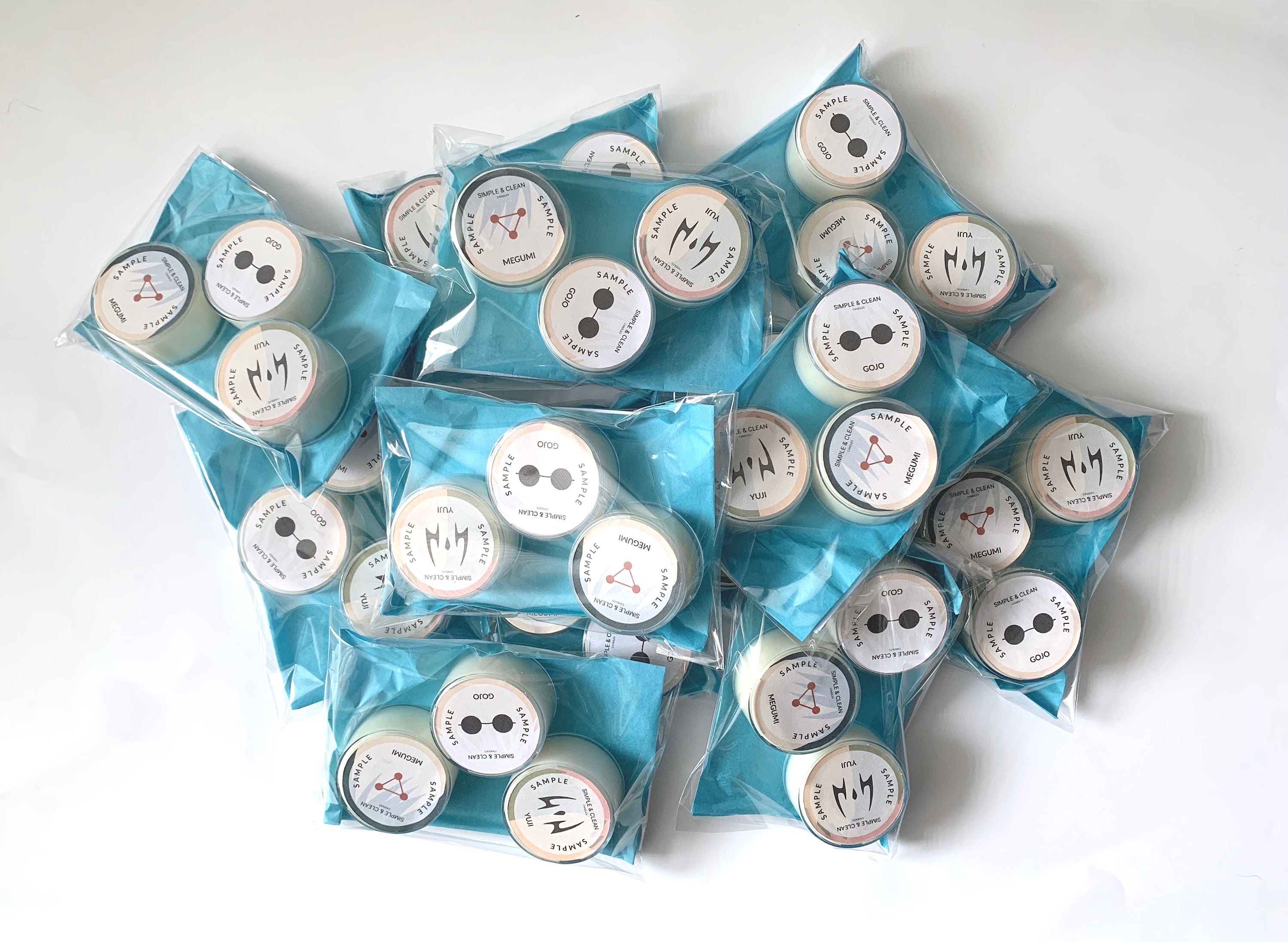 Jujutsu Kaisen Set Sample Size, Three 0.5oz Tealight Candles, Includes ...