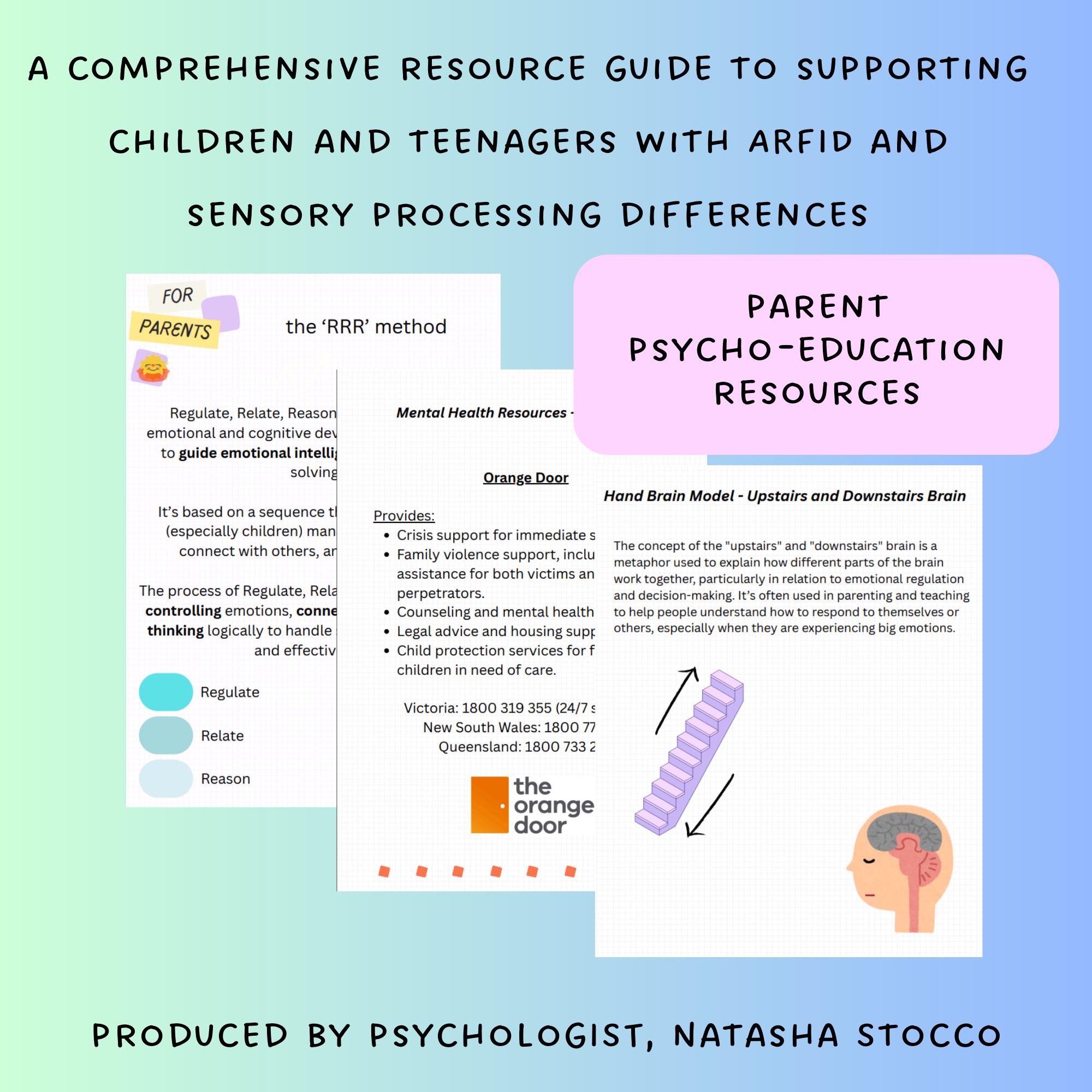 ARFID Workbook, Food Chaining, Sensory Processing Guide - Etsy