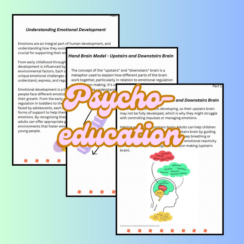 Printable Psycho-education Worksheets for Parents | Child Development ...