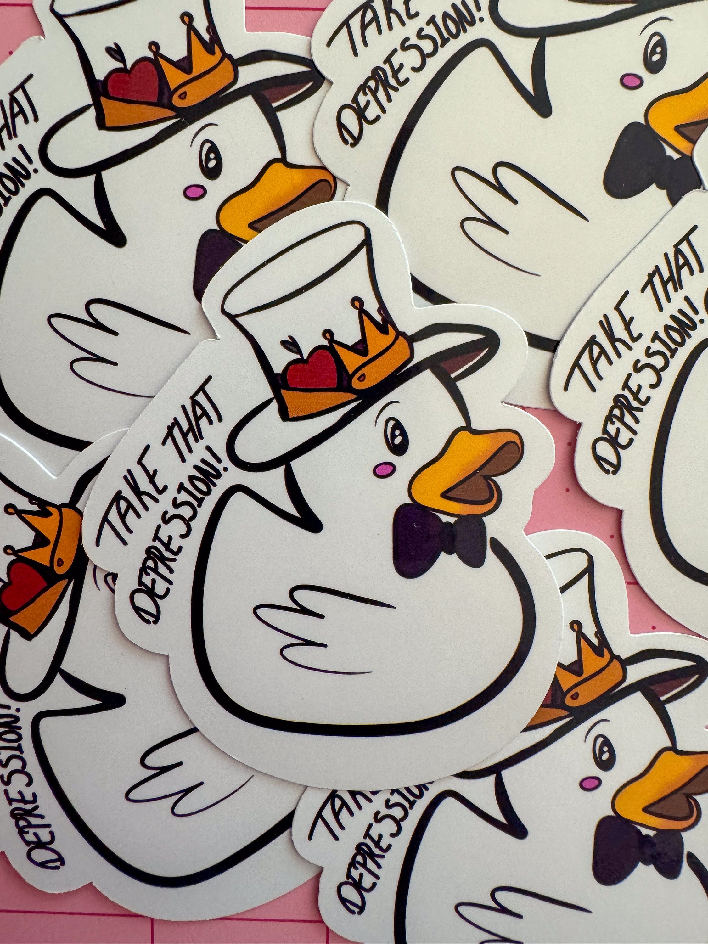 Lucifer Depression Duck Sticker - Etsy
