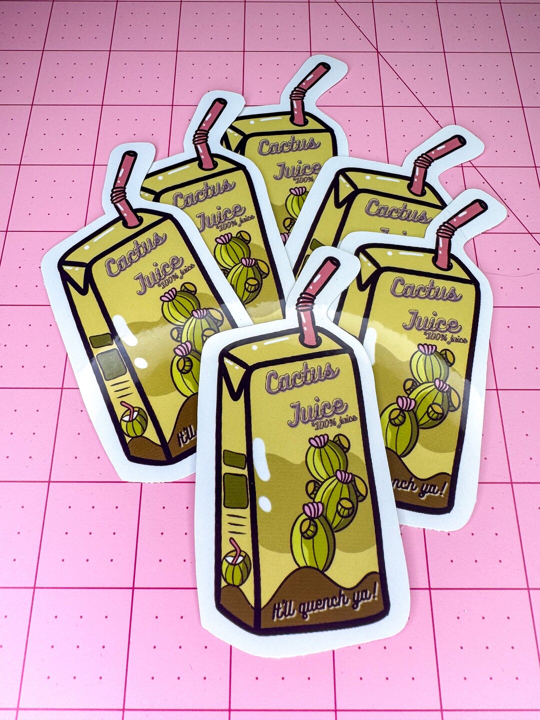 Cactus Juice Box Sticker - Etsy