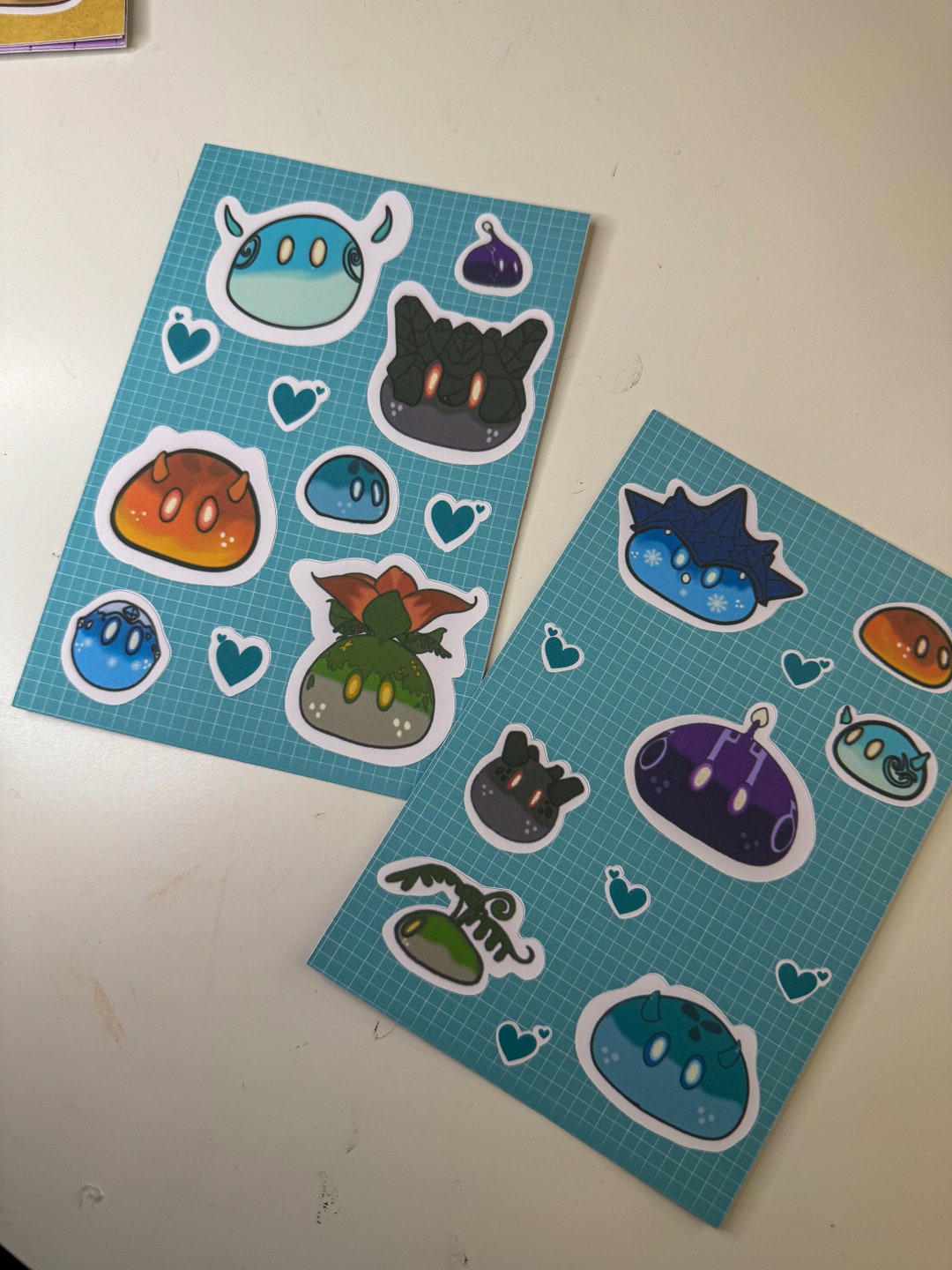 Cartoon Slime Sticker Sheet - Etsy