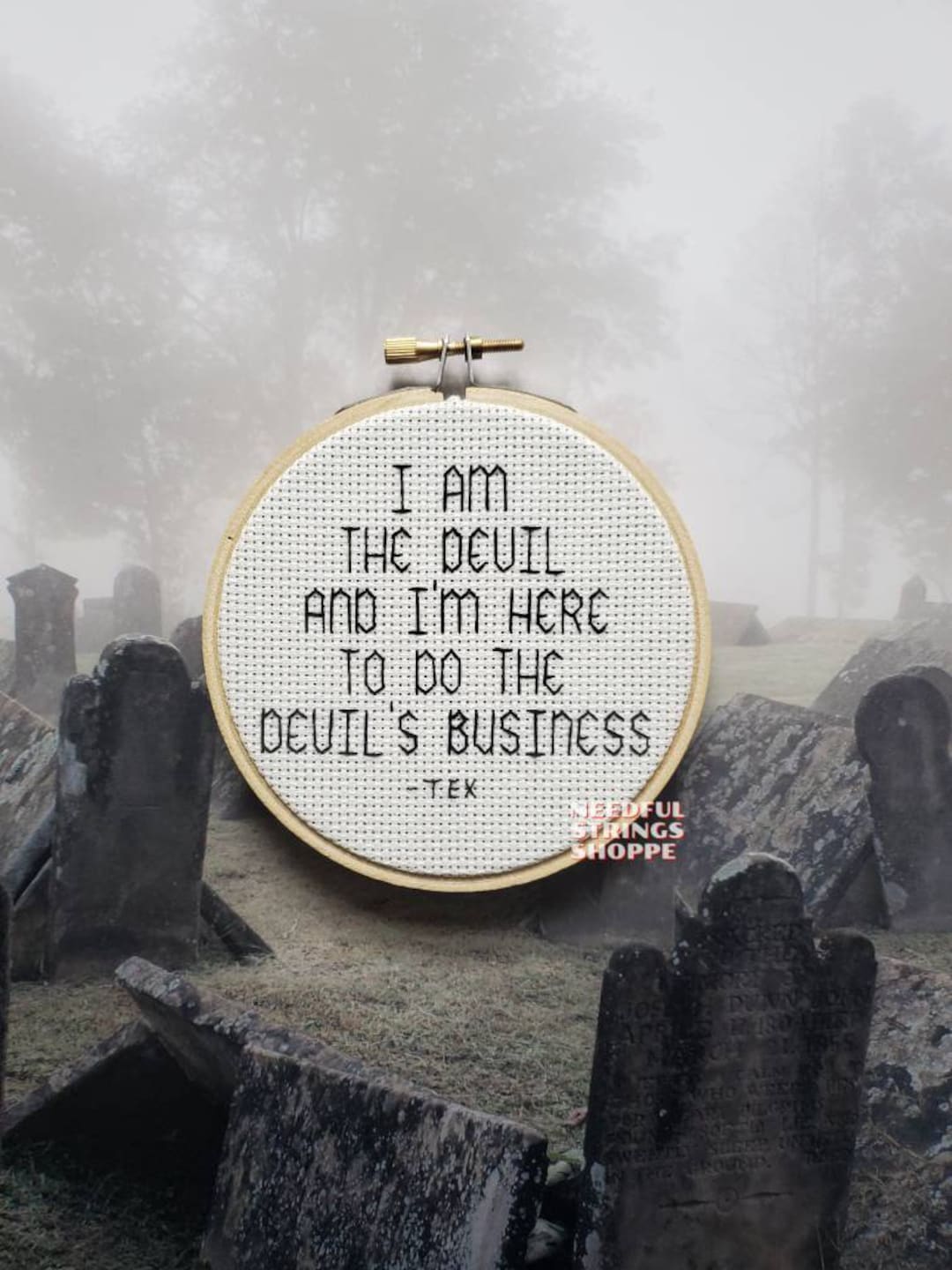 TEX Charles Watson | Cross Stitch | Serial Killer Murderer Decor ...