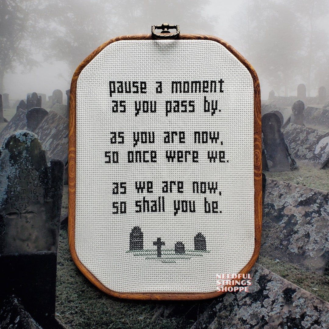 PAUSE A MOMENT as You Pass by | Cross Stitch Embroidery | Handmade ...
