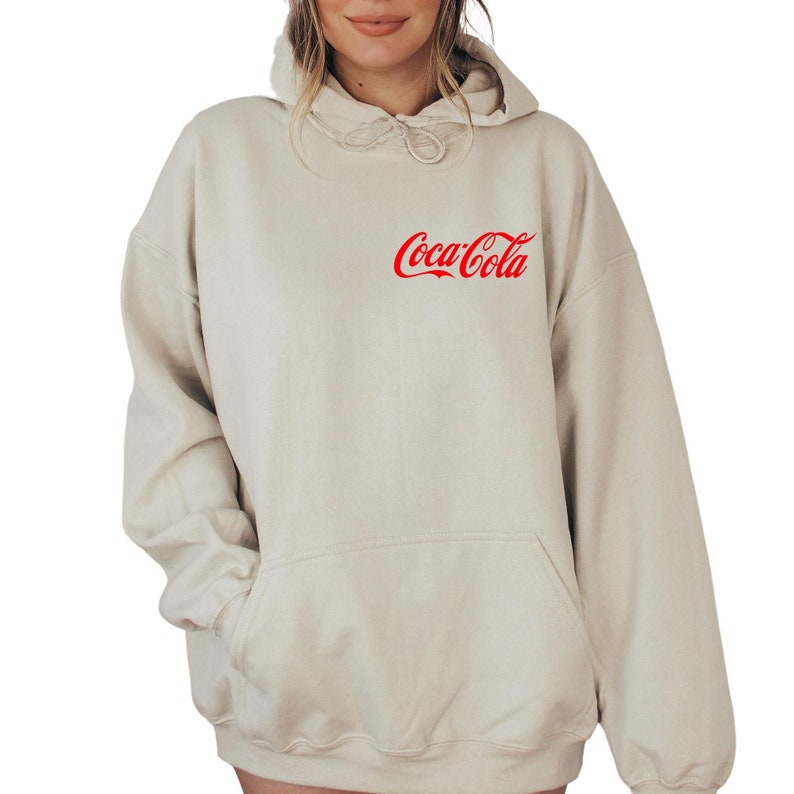 Coca Cola Logo in Pocket Sweatshirt, Gift for Coca Cola Lover, Coca ...