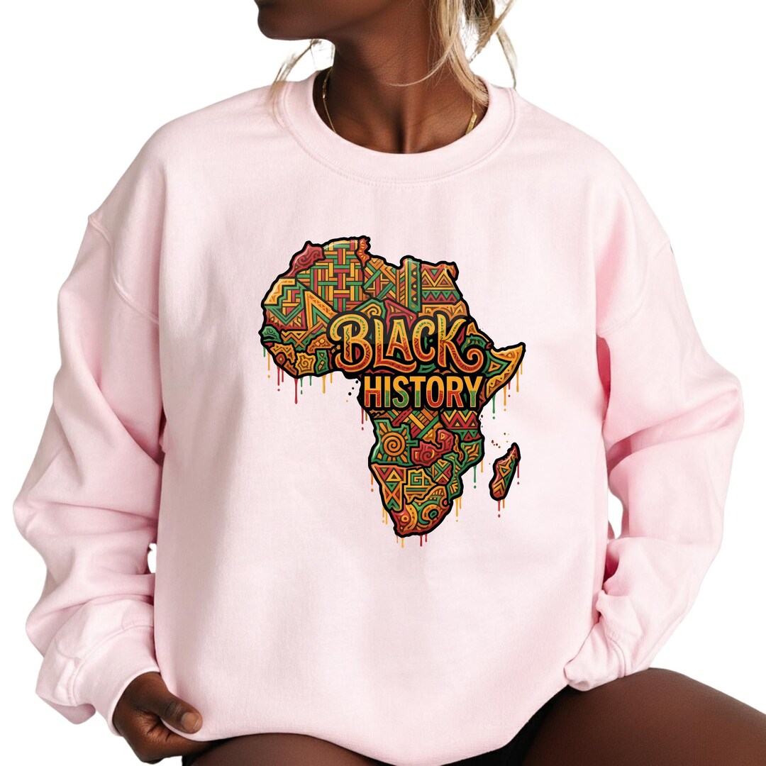 Black History Month Africa Map Sweatshirt, African Heritage Pride ...