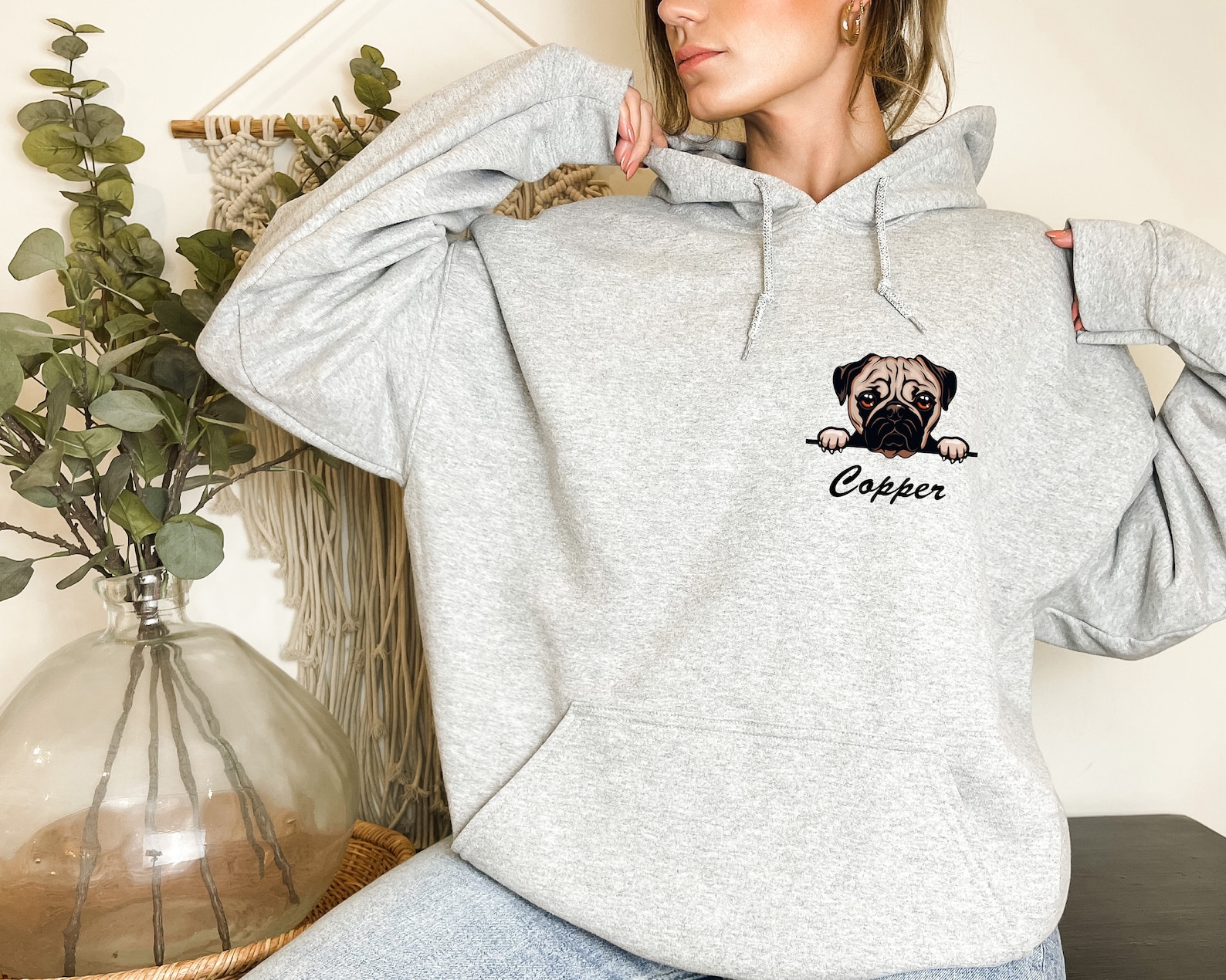 Personalized Pug Mom Sweatshirt Colorful Pug Dog Hoodie Dog - Etsy