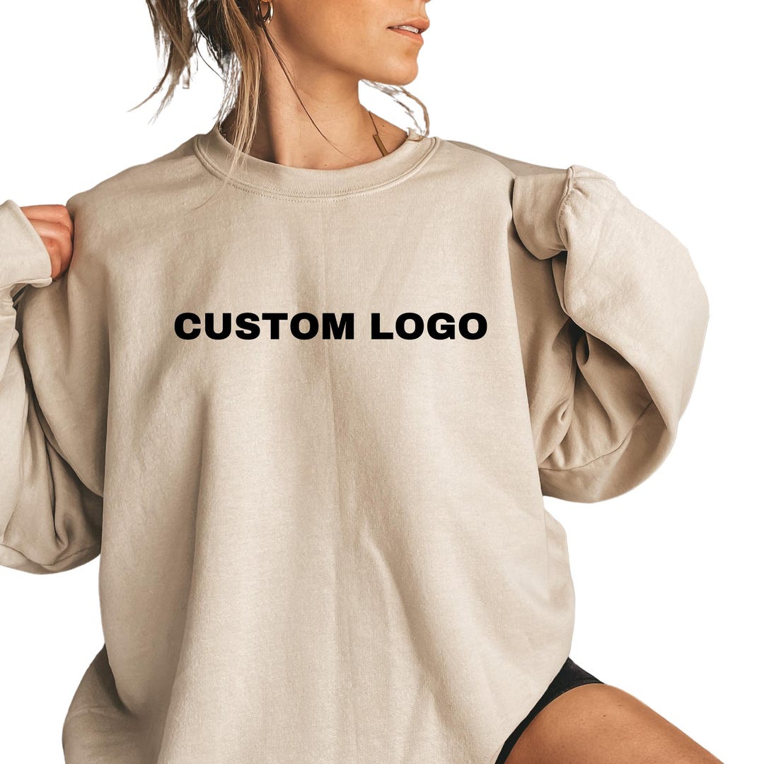 Custom Logo or Text Sweatshirt Hoodie - Etsy