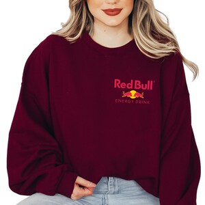 Red Bull Logo in Pocket Sweatshirt, Red Bull Energy Drink Hoodie, Gift ...