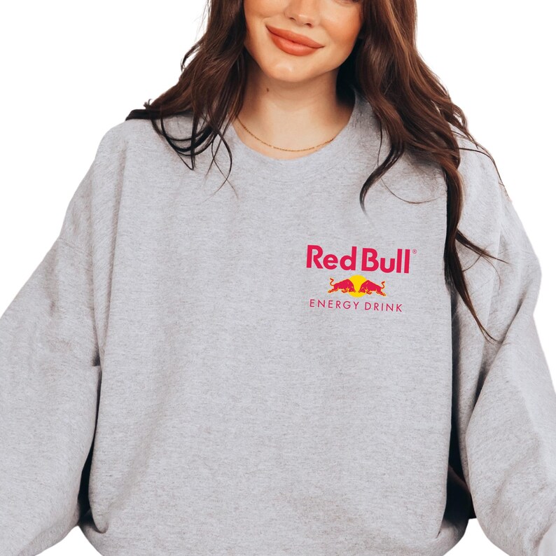 Red Bull Logo in Pocket Sweatshirt, Red Bull Energy Drink Hoodie, Gift ...