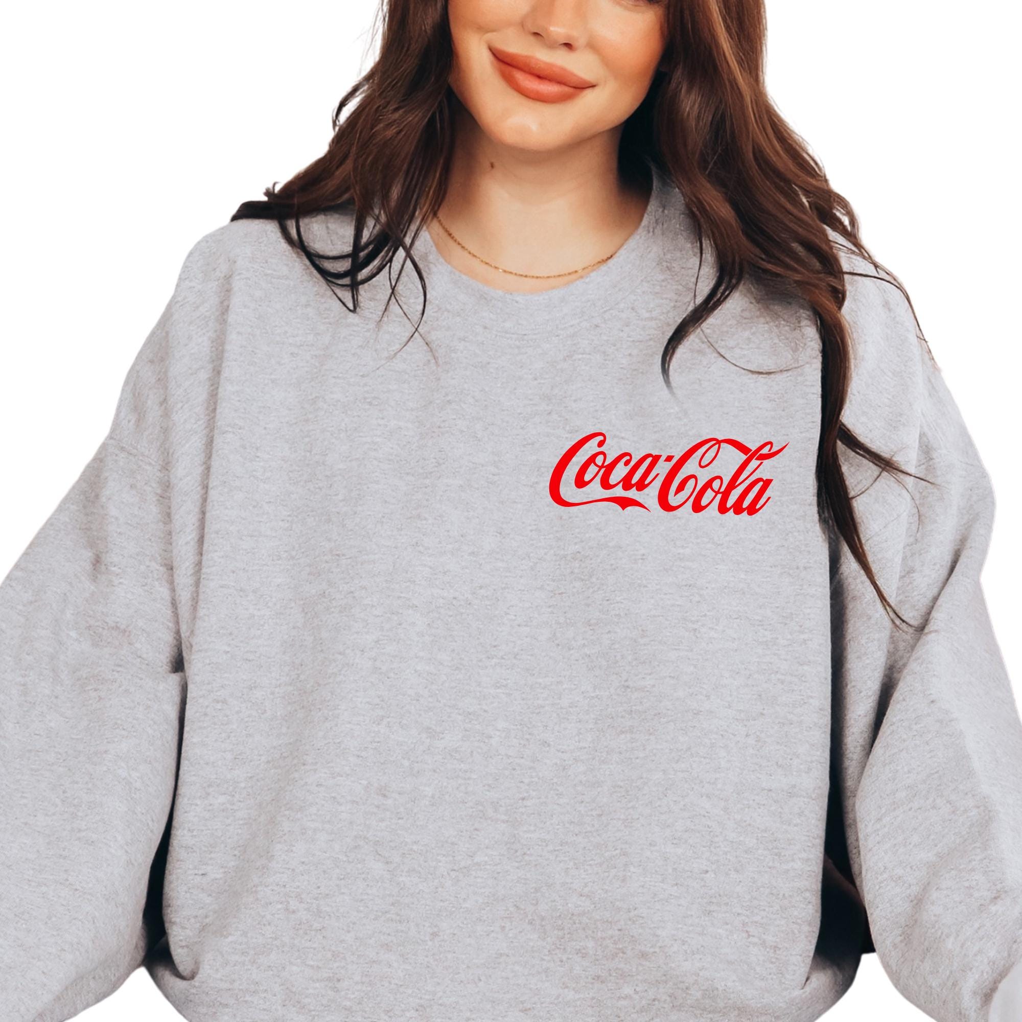 Coca Cola Logo in Pocket Sweatshirt, Gift for Coca Cola Lover, Coca ...