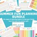 Summer Fun Planner Bundle: Kids Activities, Chore Charts (digital ...
