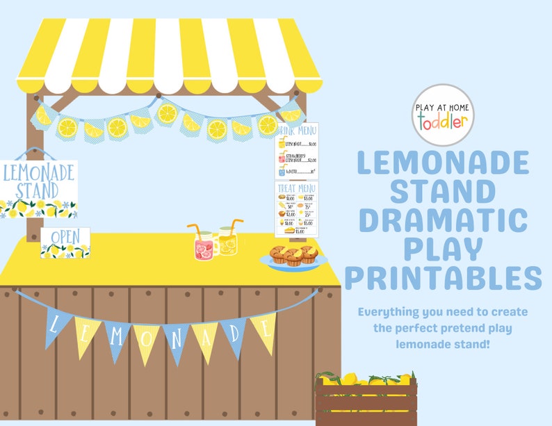 Lemonade Stand Dramatic Play Set, Summer Activity, Preschool Sensory ...