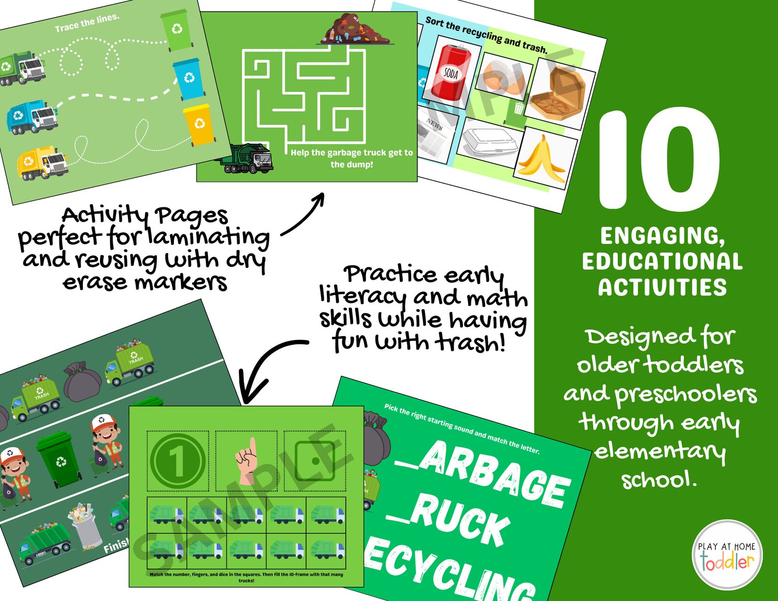 Garbage Truck Busy Book: Kids Matching & Memory Game (printable PDF) - Etsy