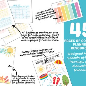 Summer Fun Planner Bundle: Kids Activities, Chore Charts (digital ...