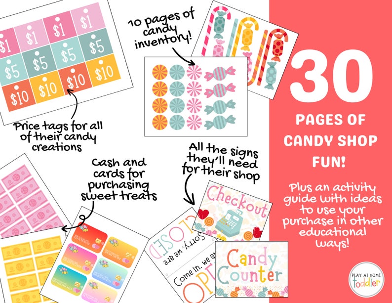 Candy Shop Dramatic Play Set, Creative Play Candy Shop, Preschool ...