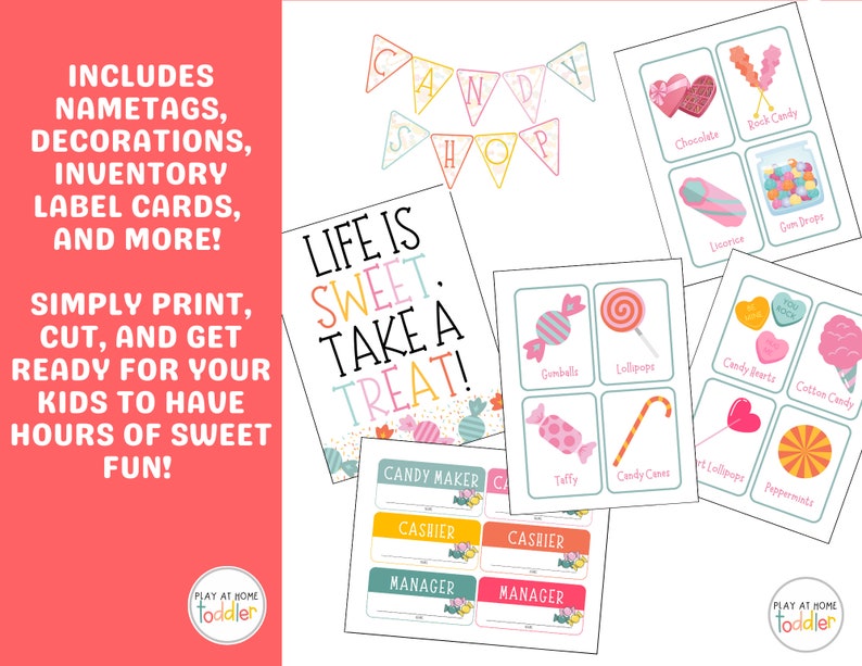 Candy Shop Dramatic Play Set, Creative Play Candy Shop, Preschool ...