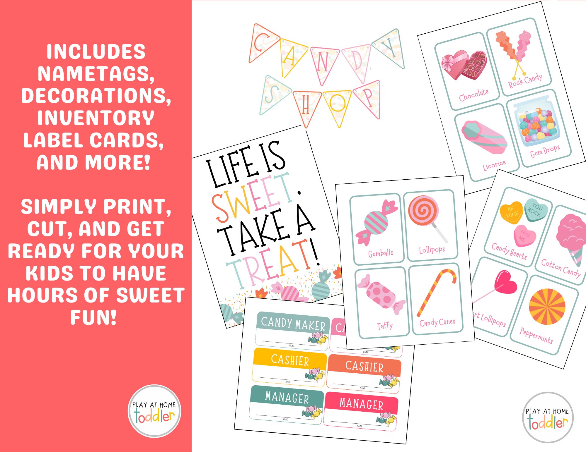 Candy Shop Dramatic Play Set, Creative Play Candy Shop, Preschool ...