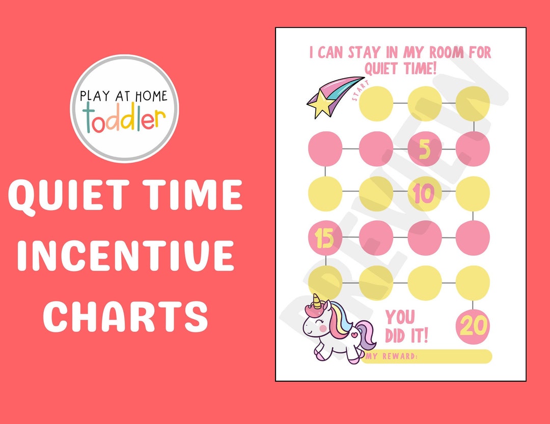 Unicorn Quiet Time Incentive Chart for Toddlers (digital Download) - Etsy