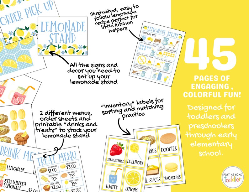 Lemonade Stand Dramatic Play Set, Summer Activity, Preschool Sensory ...