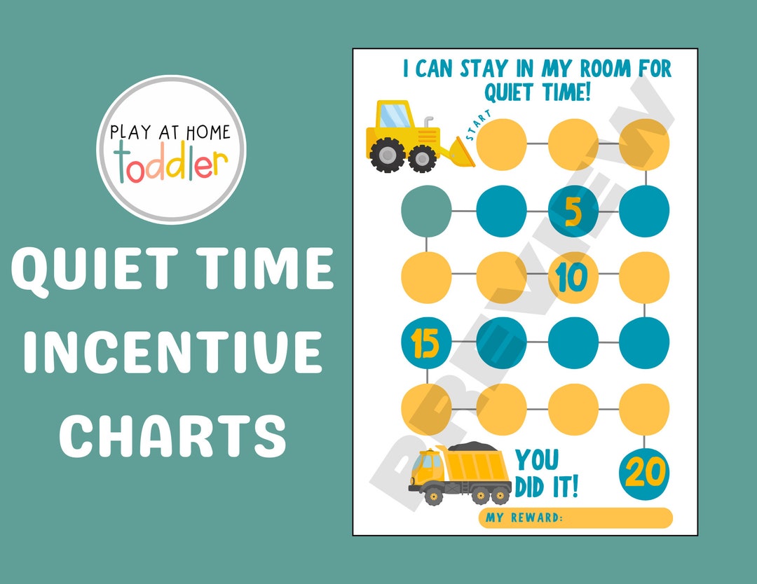 Construction Quiet Time Chart: Toddler Incentive, PBIS Parenting ...