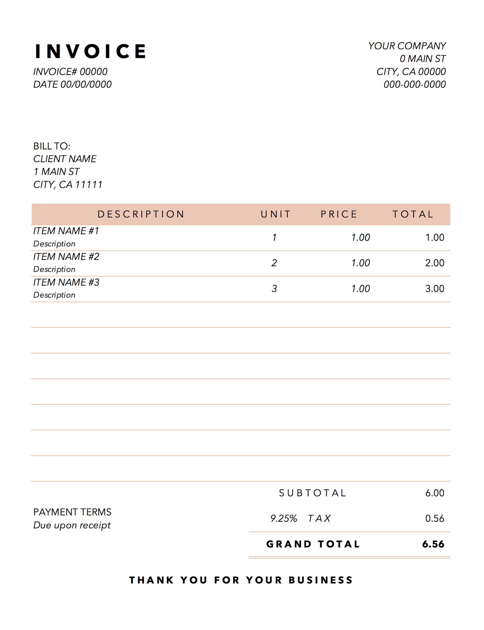 Etsy Invoice Template Printable Word Searches