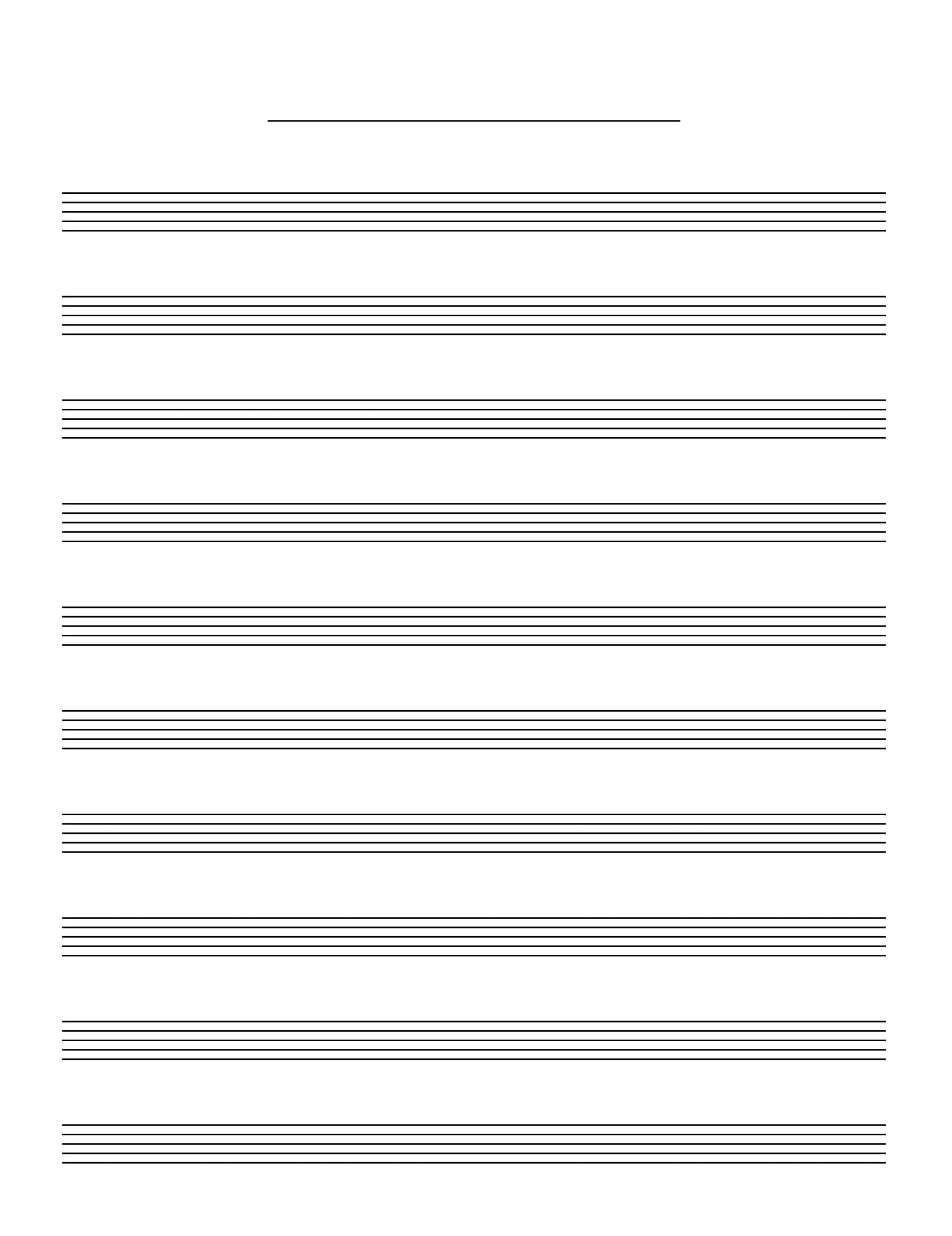Blank Sheet Music Printable PDF - Etsy