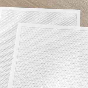 Blank Triangle Graph Paper | Printable PDF - Etsy