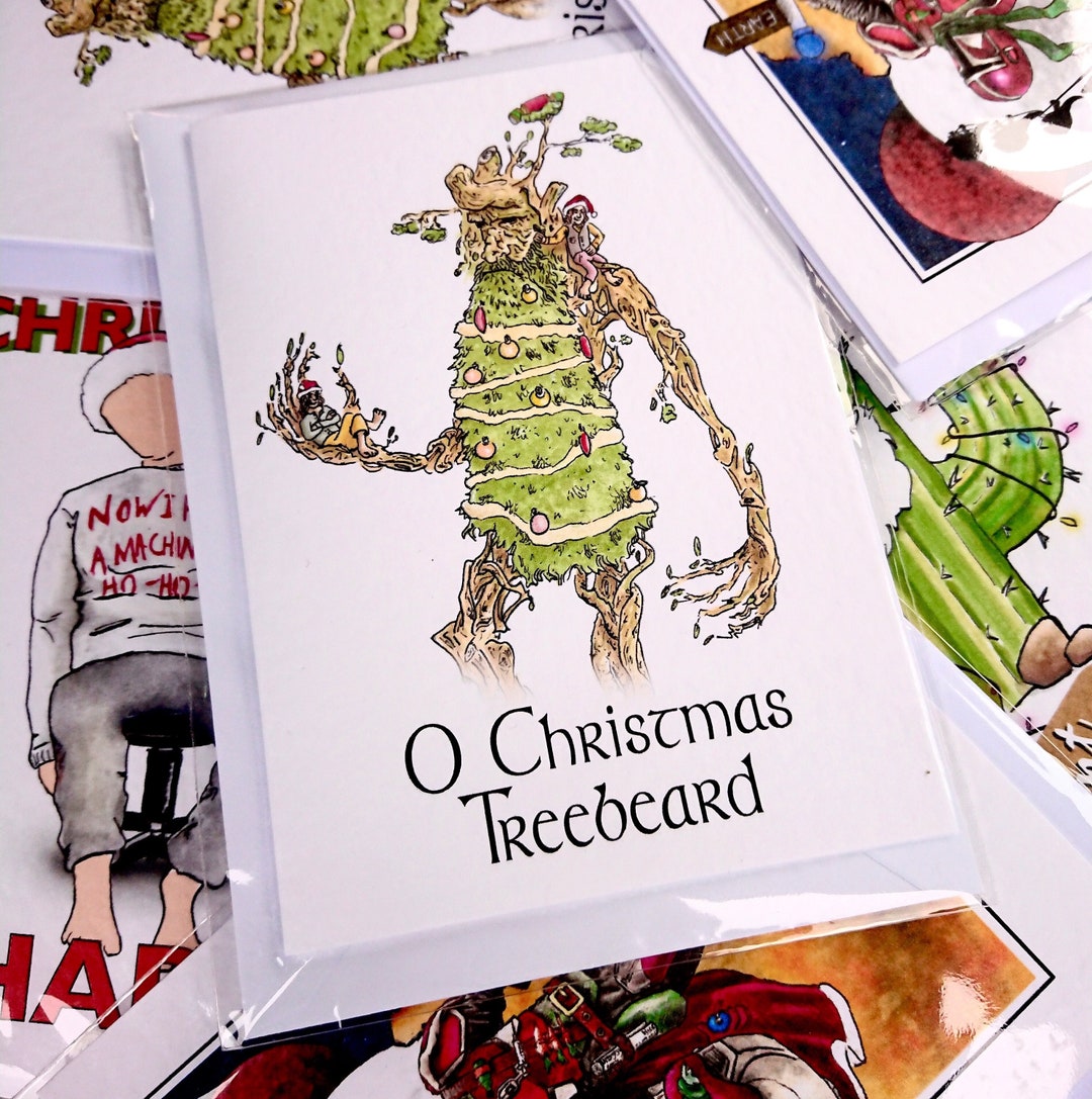 O Christmas Treebeard - Lord of the Rings Parody Xmas Card - Funny ...