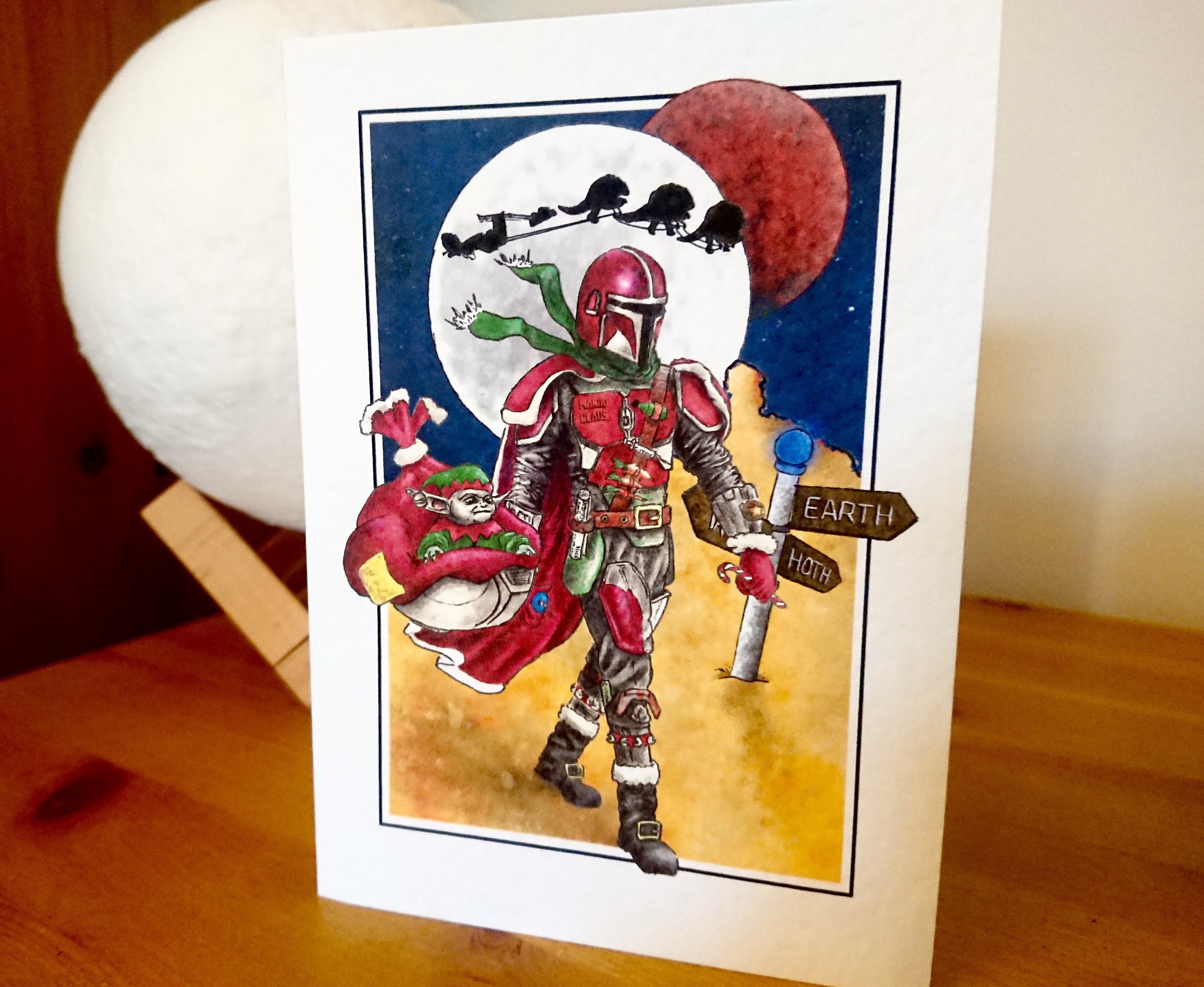 Mando Claus Funny Mandalorian Star Wars Parody Christmas Card - Etsy