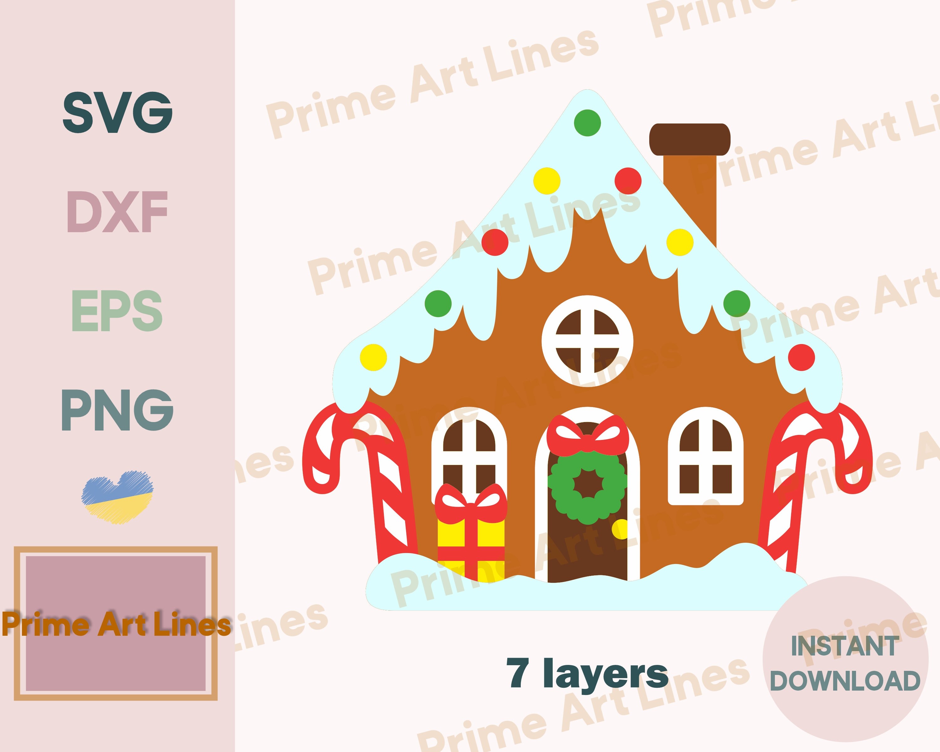 3D Gingerbread House SVG, 3D Gingerbread SVG, 3D Papercut SVG Template ...