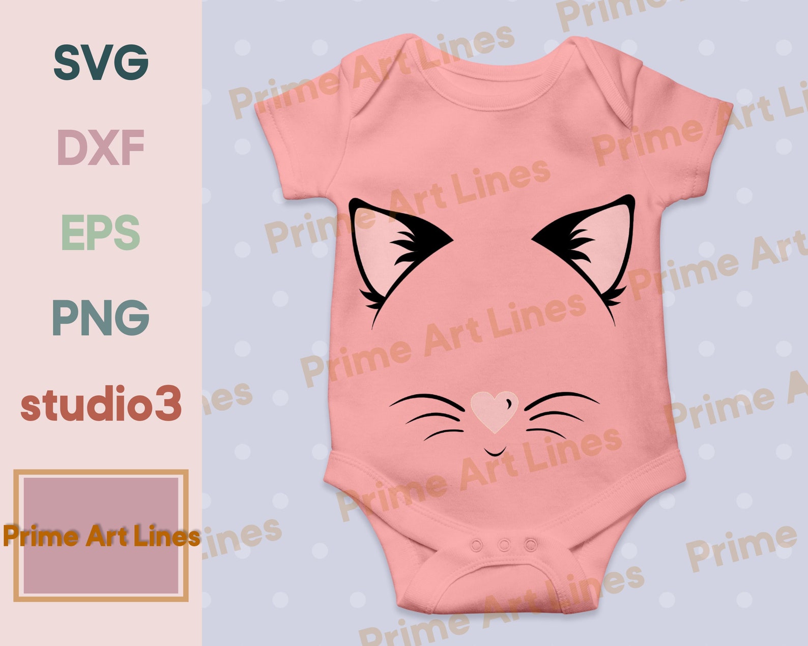Cat Ears, Cat Ears Svg, Cute Cat Face Svg, Png, Dxf, cute Kitten ...