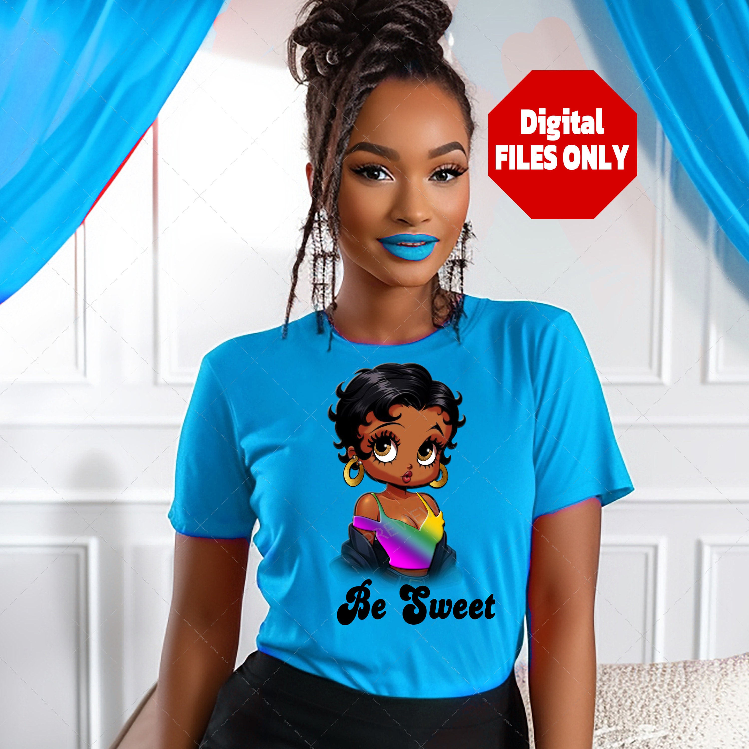 Betty Boop PNG With Different Trendy Color Shirts (leopard, Zebra, Camo ...