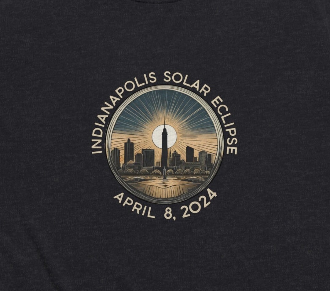 CROPPED Indianapolis Total Eclipse 2024 Shirt Cropped Tee USA Solar ...