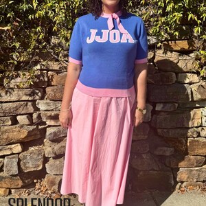 PREORDER - JJOA Short Sleeve Blue Tie Neck Sweater - Etsy