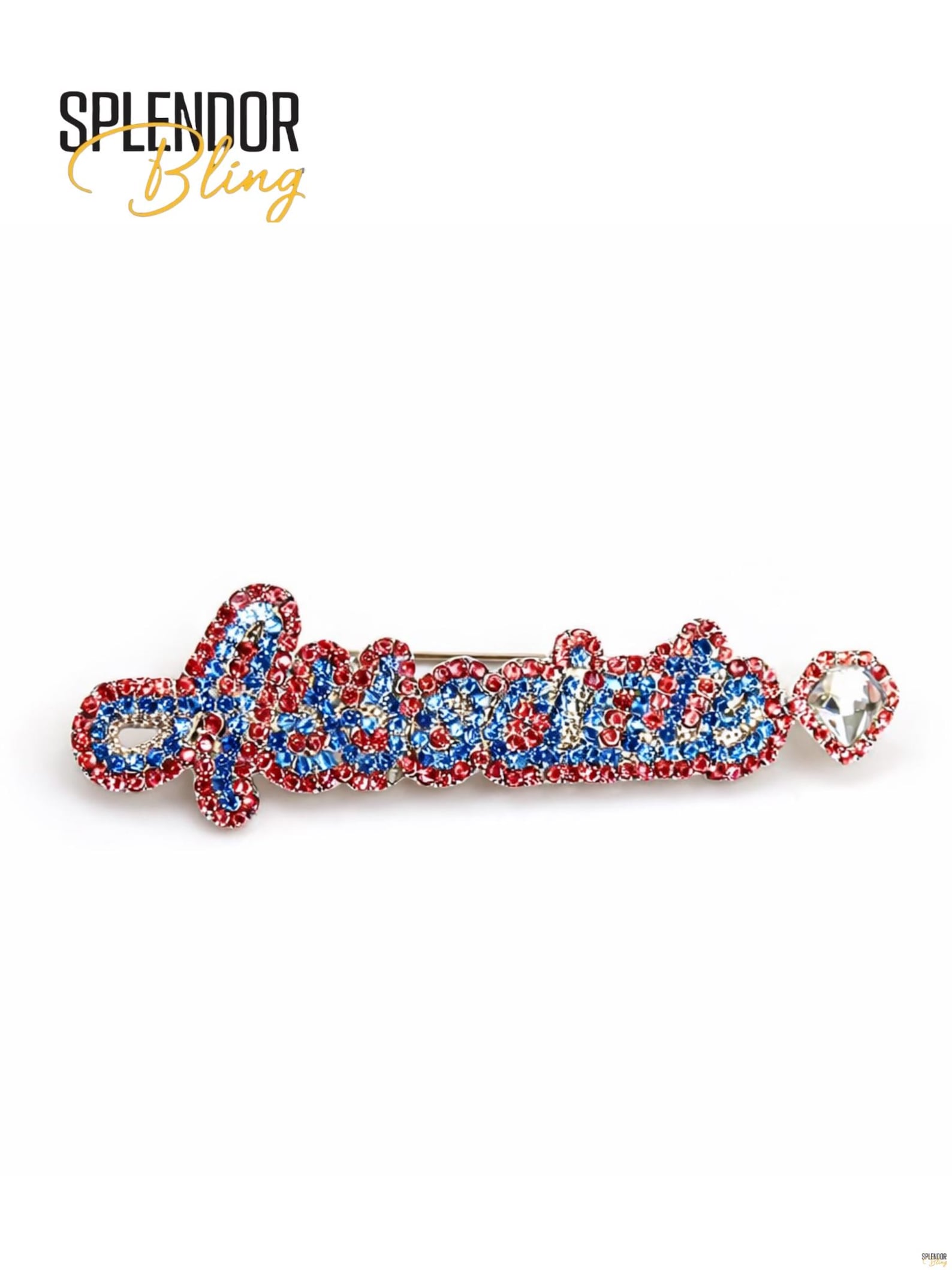 JJOA Rhinestone Script Associate Jewel Brooch - Jack and Jill of ...