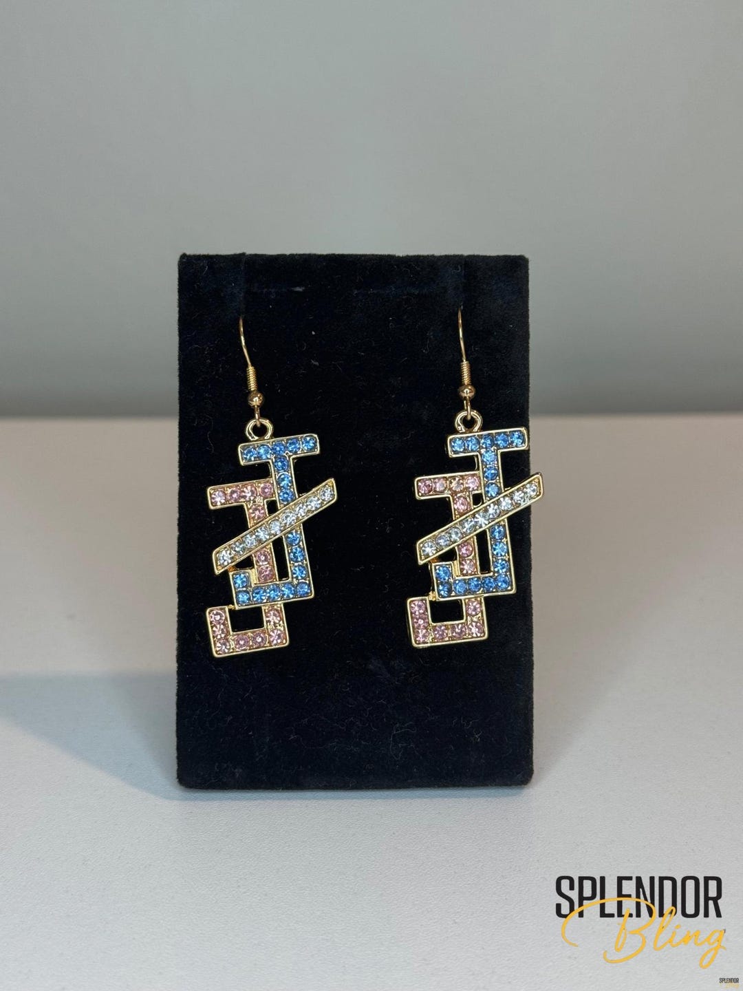JJOA Color Interlocking JJ Logo Set in Gold Earrings - Jack and Jill - Etsy